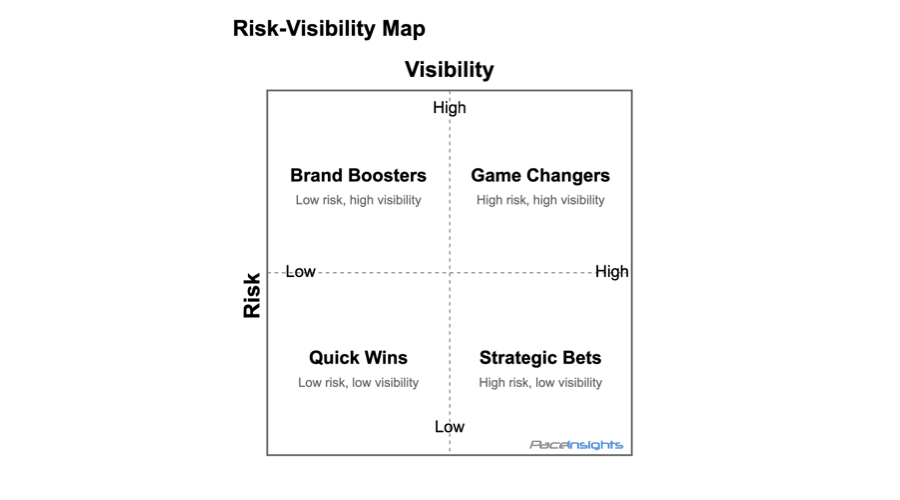 How to Adopt AI Successfully - Samir's Risk-Visibility Map — Pace Insights